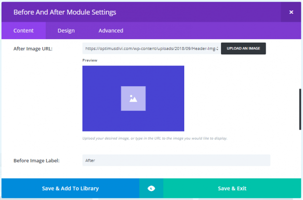 Before and After Module | Custom Divi Module by Optimus Divi